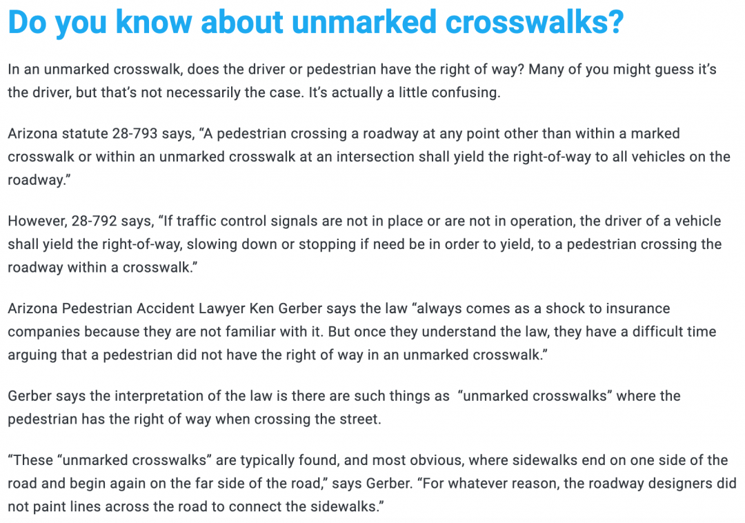 What is an Unmarked Crosswalk? - Melody Birkett